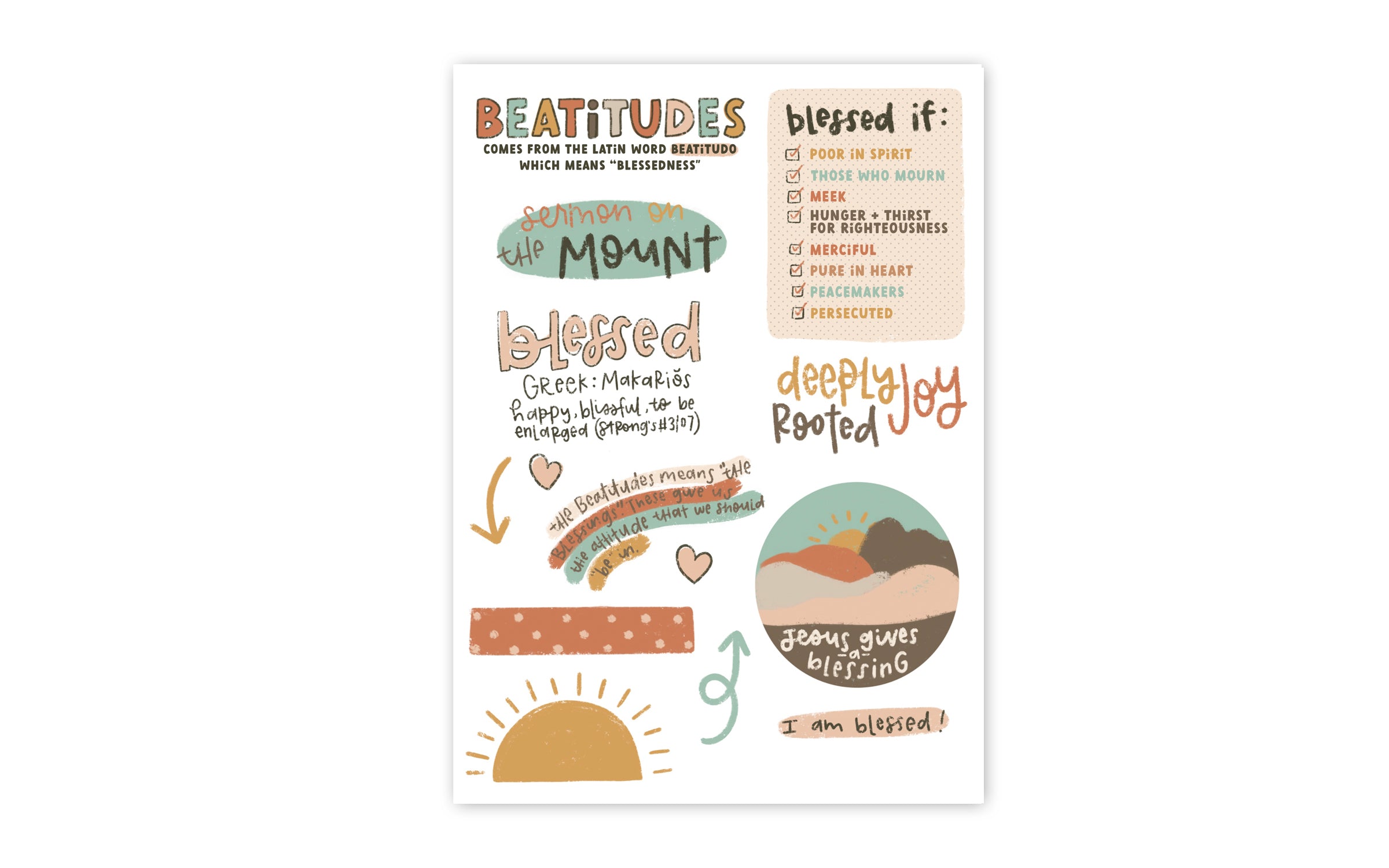 Beatitudes Sticker Sheet – Kingfolk Co Wholesale