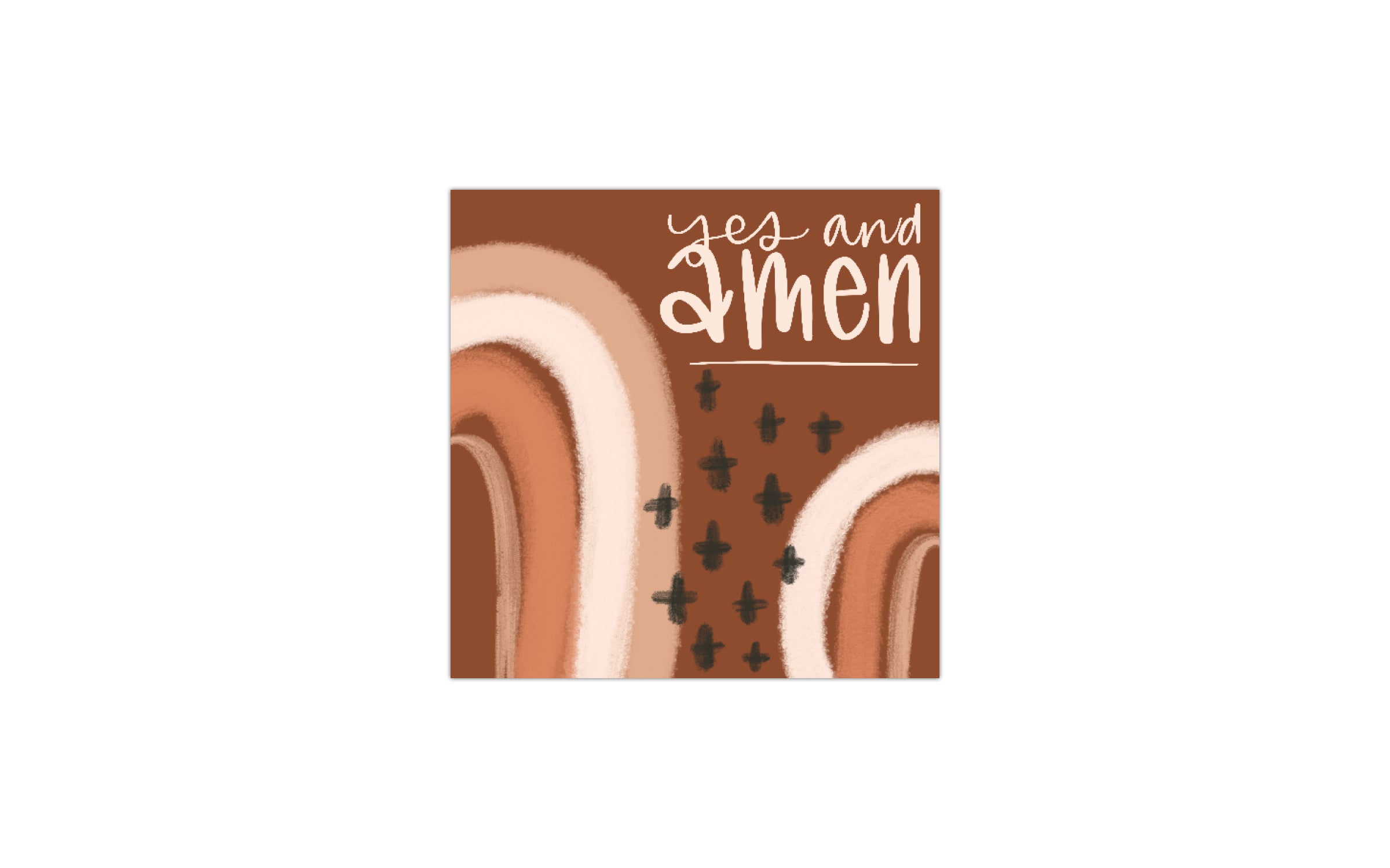 Yes and Amen Boho Rainbow Sticker – Kingfolk Co Wholesale