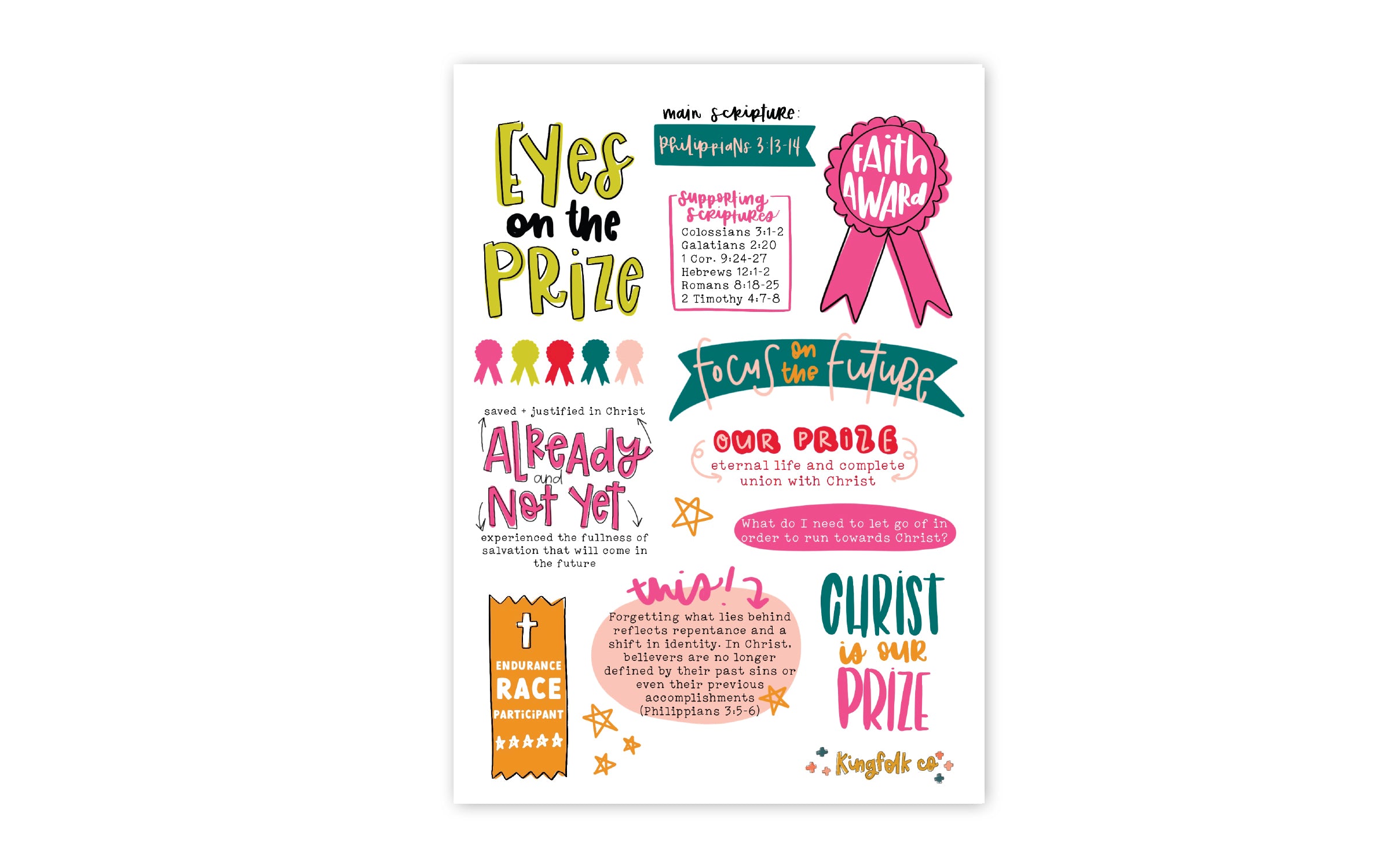Eyes on the Prize Sticker Sheet – Kingfolk Co Wholesale
