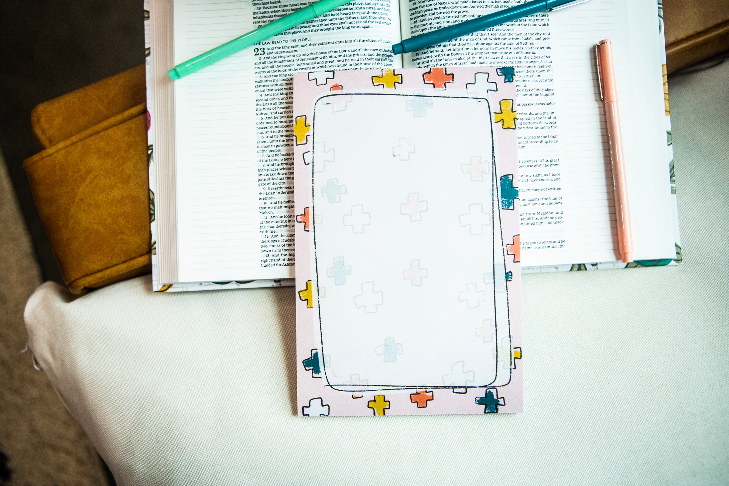 Multi Color Cross Large Notepad – Kingfolk Co Wholesale