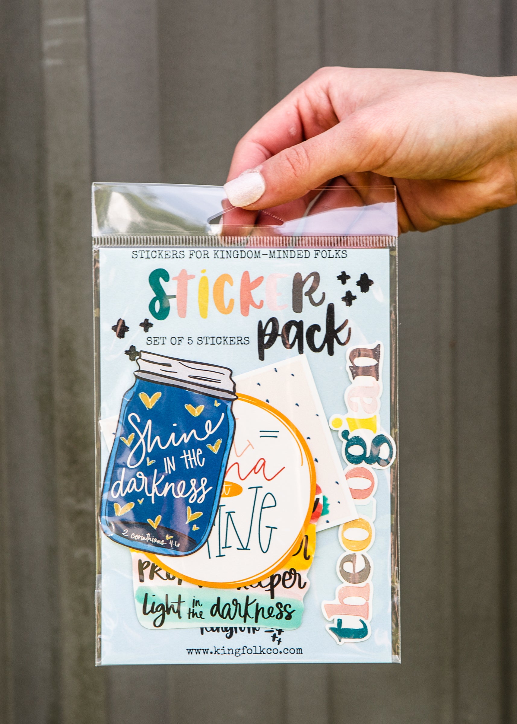 Set of 5 Christian Vinyl Sticker Pack (stickerset06) – Kingfolk Co ...